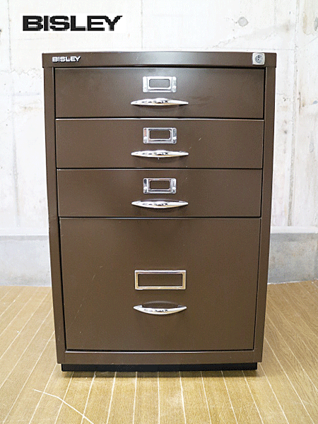 【BISLEY】ビスレー Basic ベーシック 1F3 4段 キャビネット ブラウン 出張買取 東京都世田谷区 | ブランド家具買取は東京のリサイクルショップ チェリーズマーケット